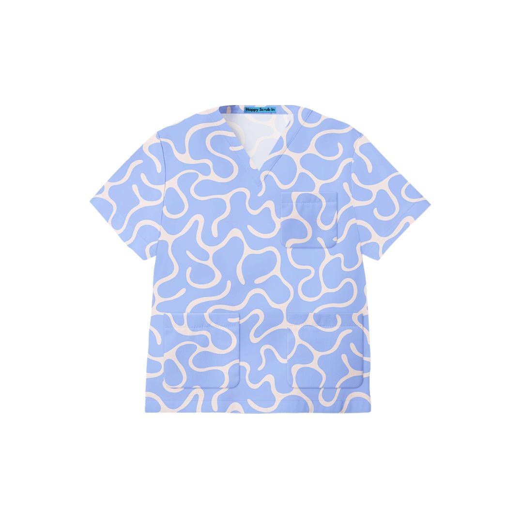 Brainwaves Scrub Top – Happy Scrub In | Scrubs With Style